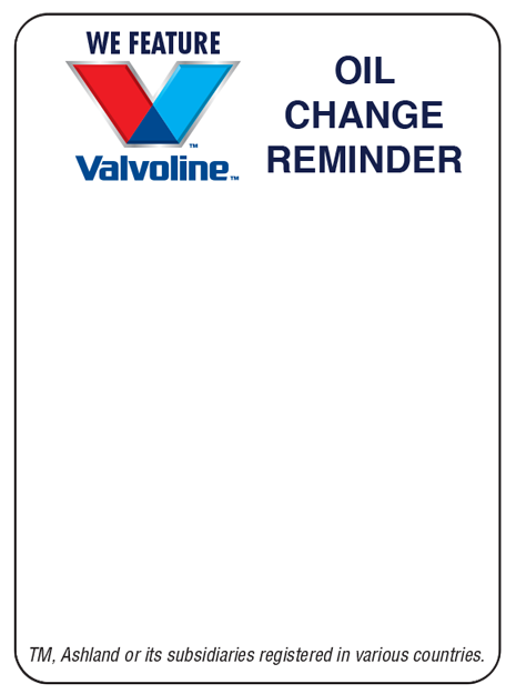 Oil Change Reminder Labels and Printers